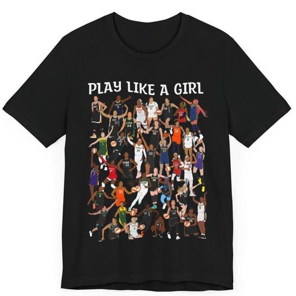 Tops | Play Like A Girl Wnba Players Unisex Jersey Short Sleeve Tee ...